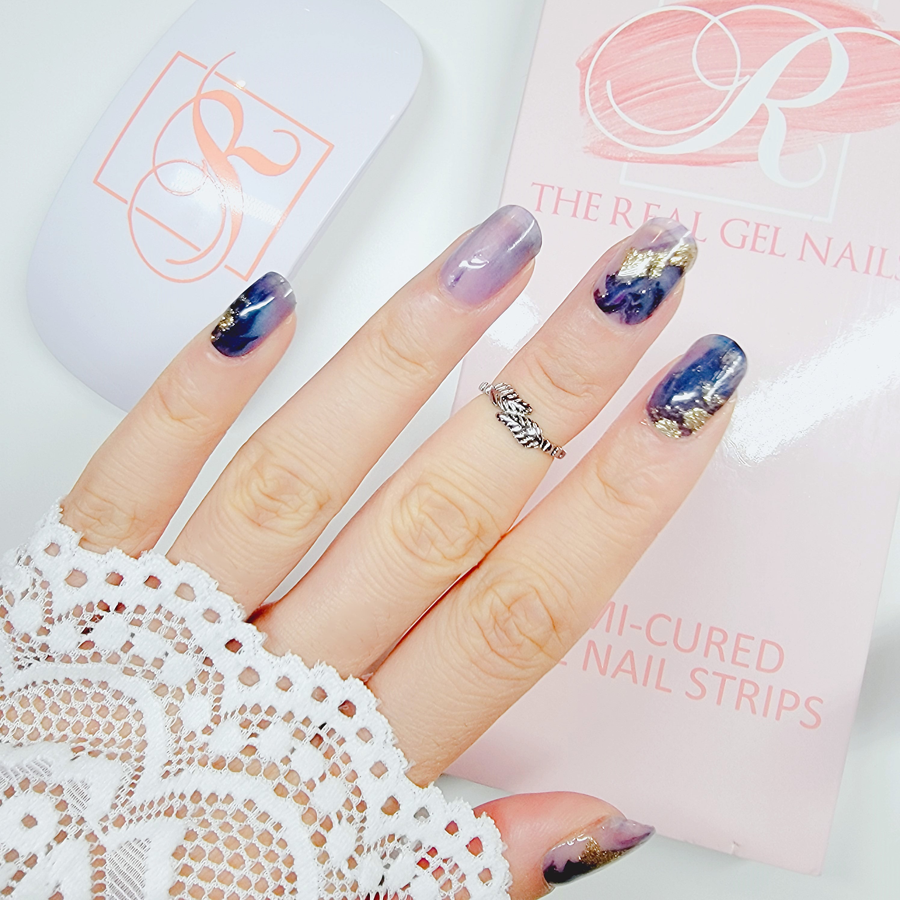 The Real Gel Nails: At home manicure kit, semi-cured gel nail strips