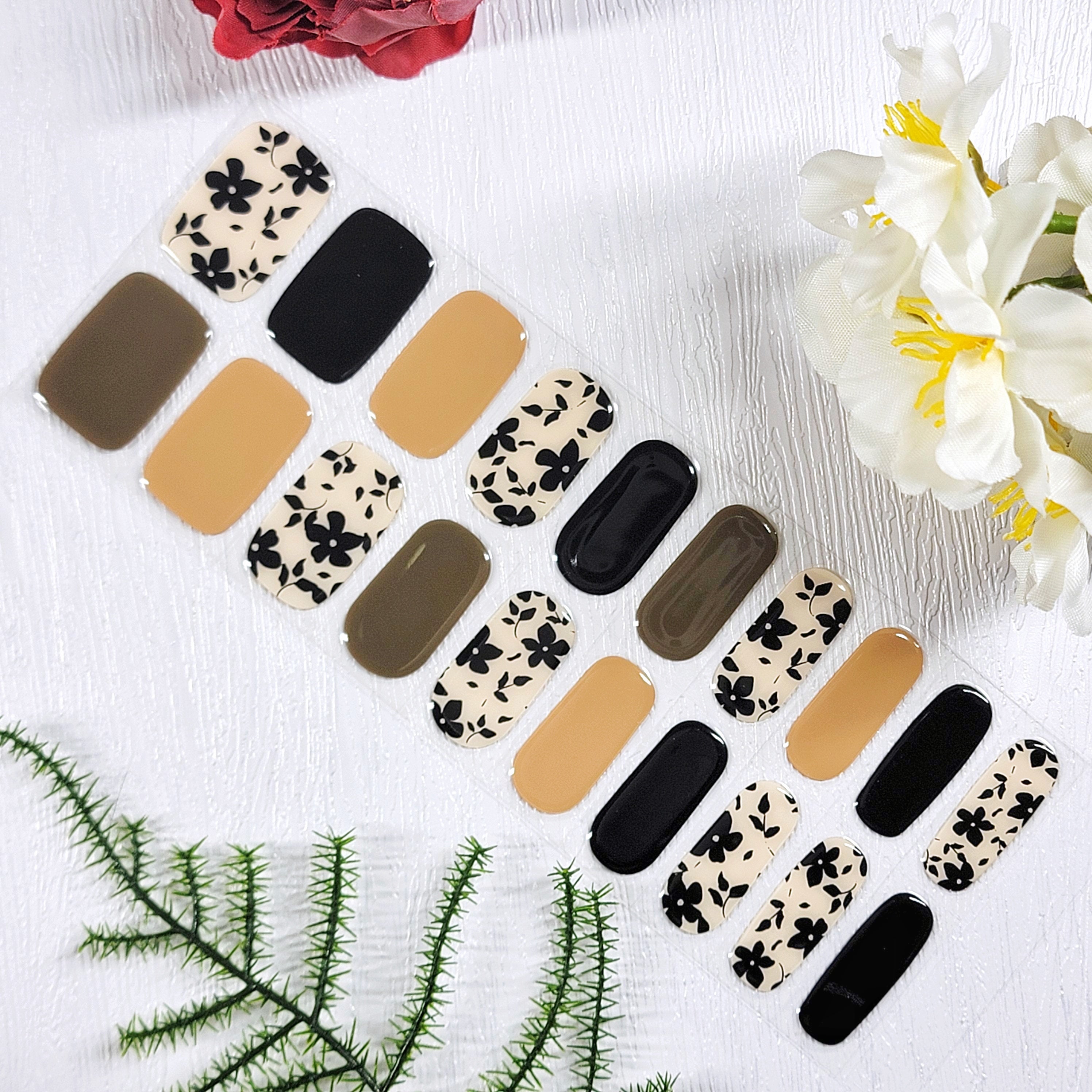 A Little Tease - Floral Gel Nails – The Real Gel Nails